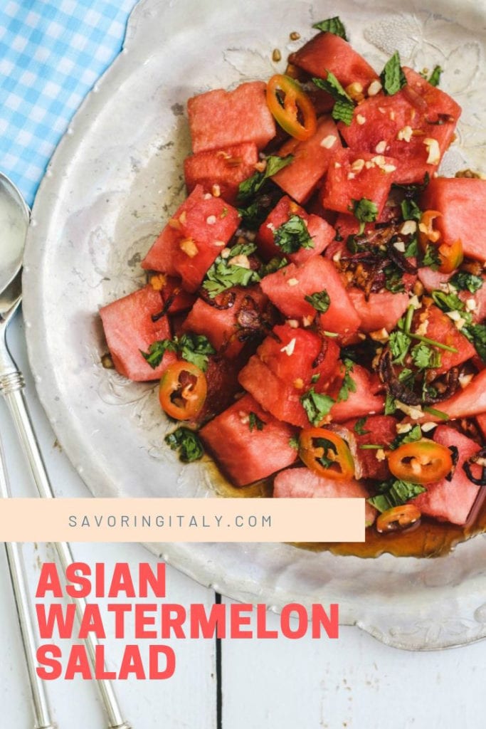 Asian Watermelon Salad - Savoring Italy