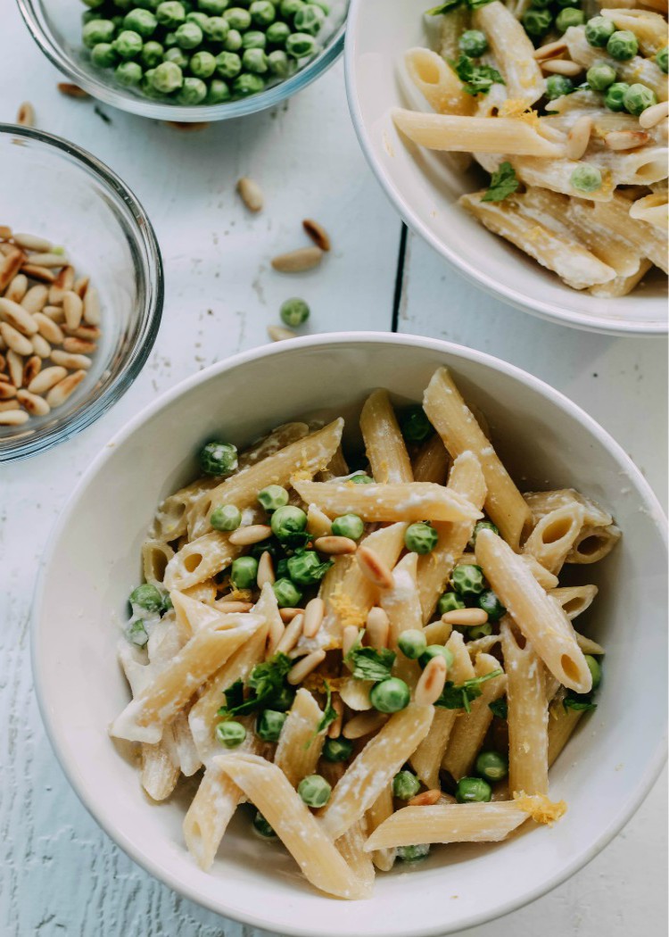 Pasta with Ricotta and Peas - Savoring Italy