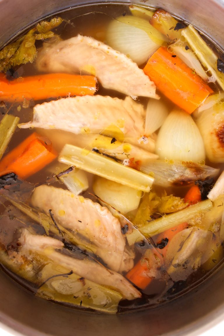 Easy Homemade Turkey Stock Recipe - Savoring Italy