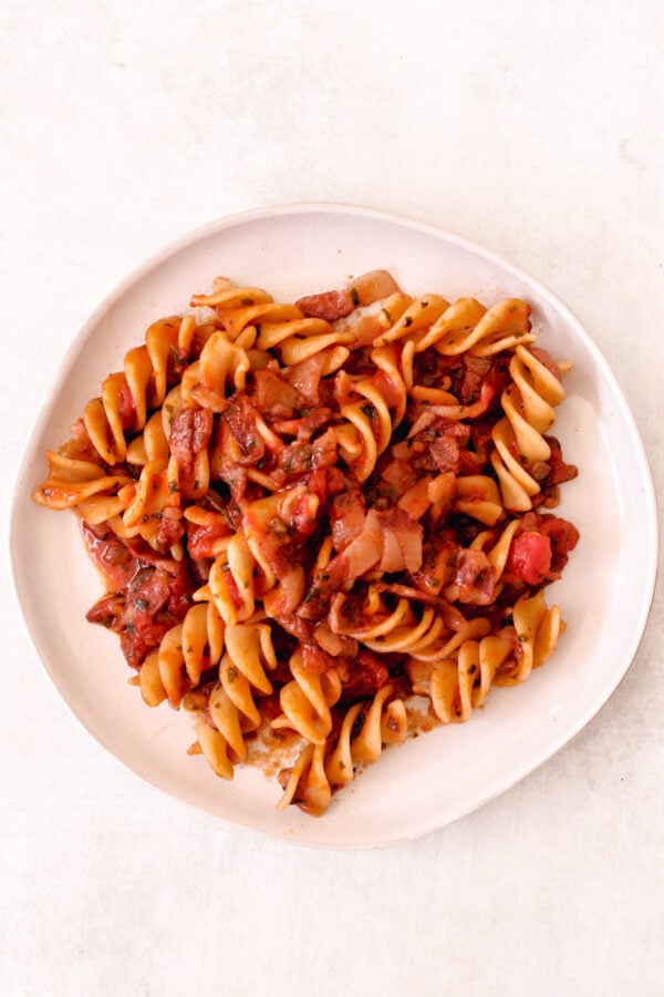 Easy Pasta all’Amatriciana (Classic Roman Recipe) - Savoring Italy