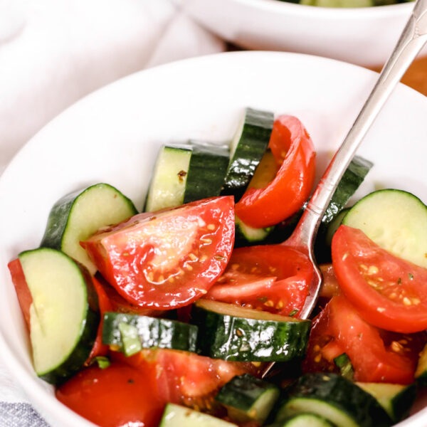 Italian Cucumber and Tomato Salad Recipe - Savoring Italy