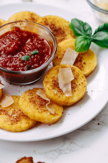 Crispy Polenta Slices (Air-Fried) - Savoring Italy