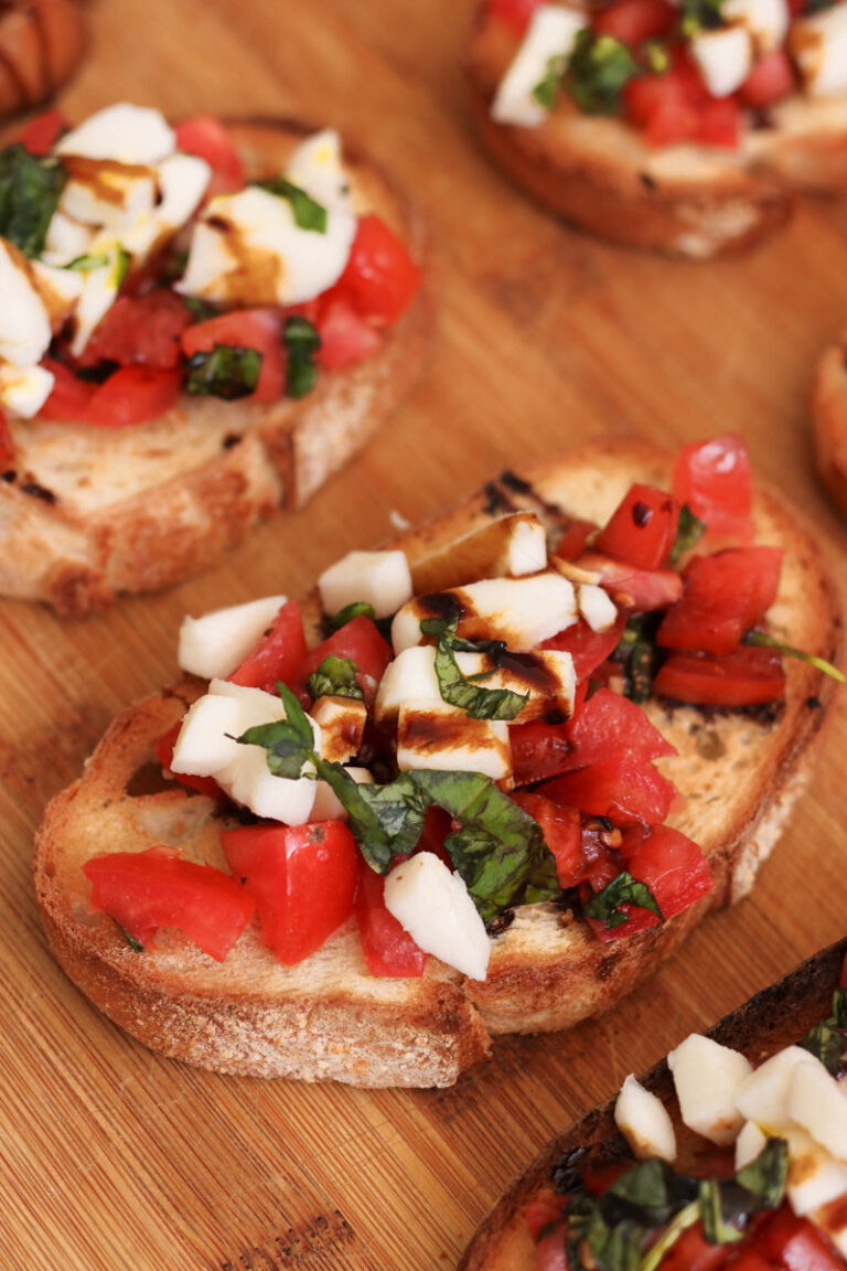 Classic Italian Bruschetta with Mozzarella Recipe - Savoring Italy