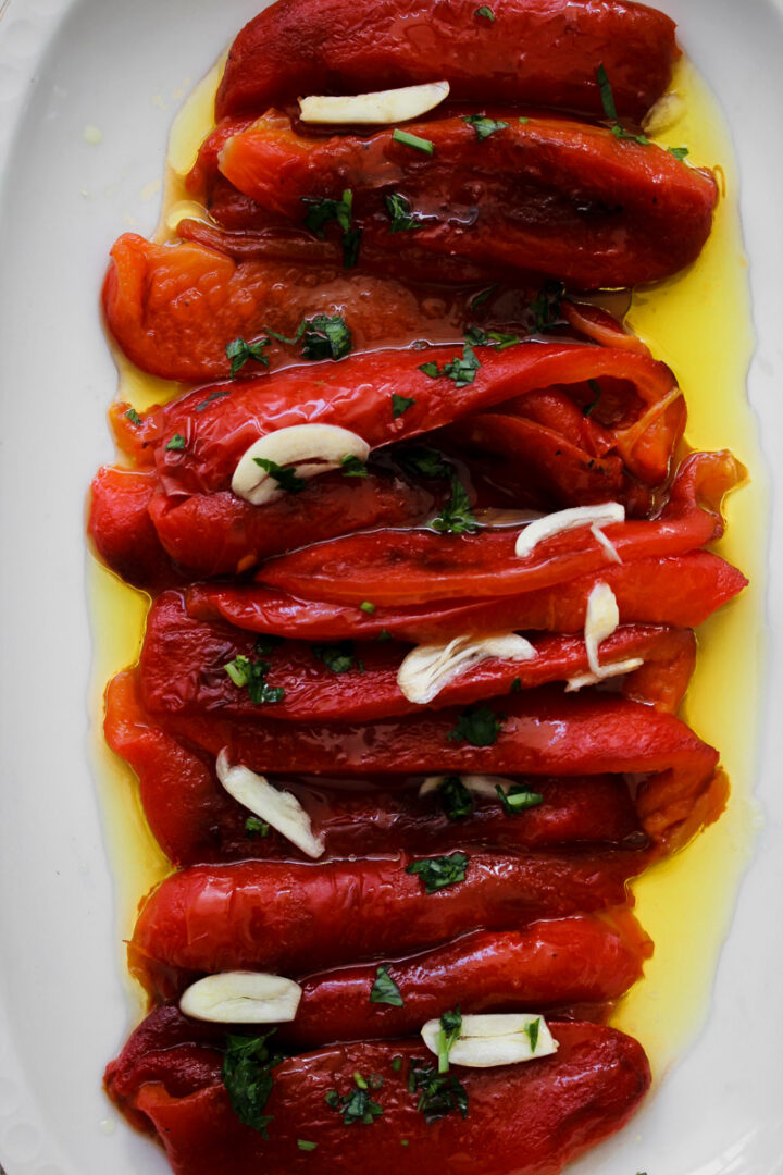 Easy Italian Roasted Peppers (in the oven)
