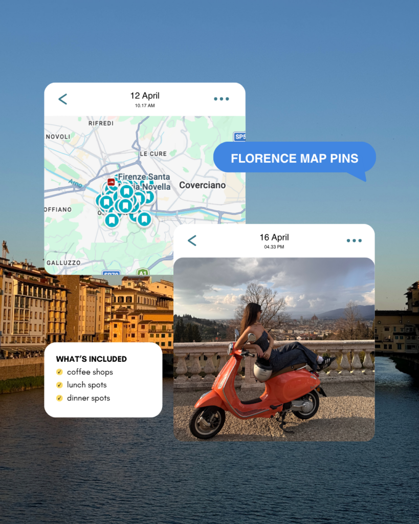 Florence Map Pins - Savoring Italy
